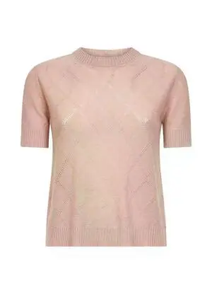 BLANCA VITA Diamond-stitch Knit Sweater