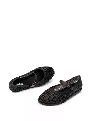 Melissa Harper Buckle-strap Ballet Flats - Black