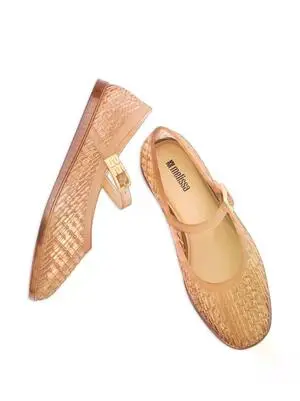 Melissa Harper Buckle-strap Ballet Flats - Neutrals