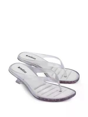 Melissa Thong Kitten-heel Sandals - Neutrals