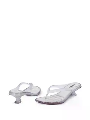 Melissa Thong Kitten-heel Sandals - Neutrals