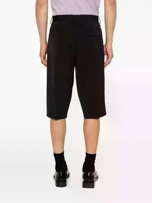 TONYWACK Pleated Frayed Tailored Shorts