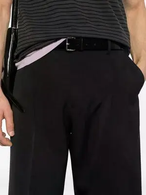 TONYWACK Pleated Frayed Tailored Shorts
