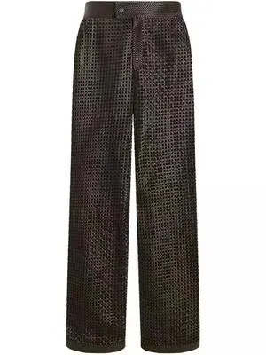 Dolce & Gabbana Woven Nappa Leather Trousers
