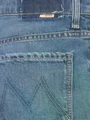 MOTHER Roller Fray Zip Jeans - Blue