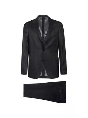 LARDINI Notched-lapels Suit - Grey