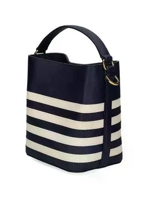 Ralph Lauren Leather Striped Satchel