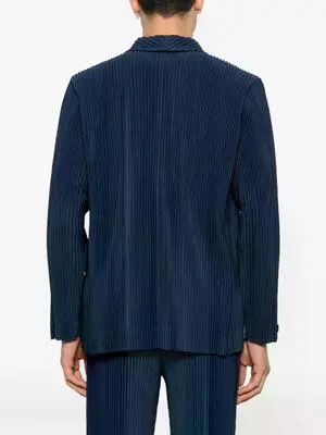 Issey Miyake Pleated Double-breasted Jacket