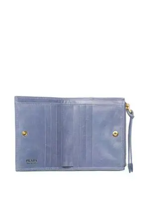 Prada Small Leather Wallet - Blue