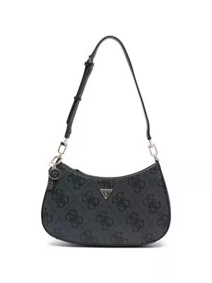 Guess Patterned Shoulder Bag With Charm - Grey