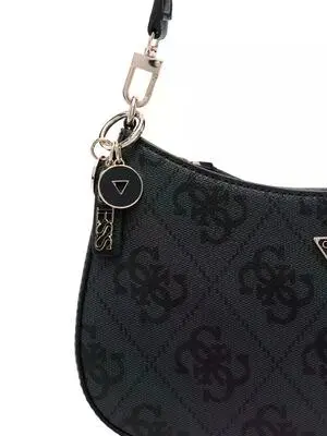 Guess Patterned Shoulder Bag With Charm - Grey
