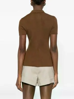 Max Mara Albero V-neck Top - Brown