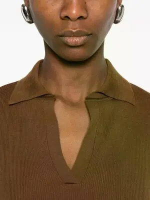 Max Mara Albero V-neck Top - Brown