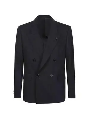 LARDINI Double-breasted Blazer - Blue