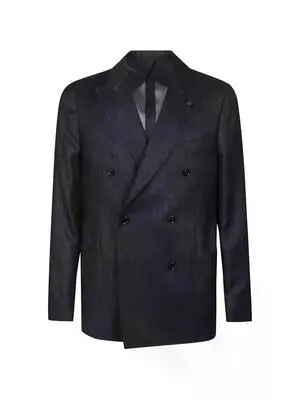 LARDINI Double-breasted Blazer - Blue