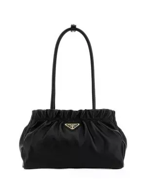 Prada Ruched Leather Shoulder Bag