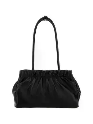 Prada Ruched Leather Shoulder Bag