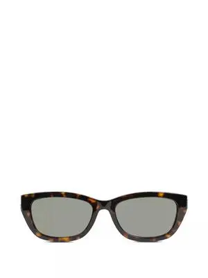 Saint Laurent Logo Cat-eye Sunglasses - Brown