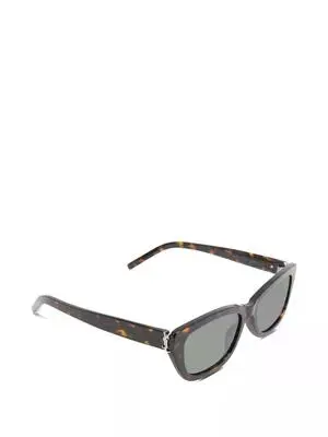 Saint Laurent Logo Cat-eye Sunglasses - Brown