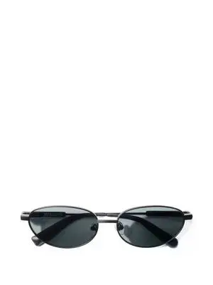 Jacquemus Alba Oval Sunglasses - Black