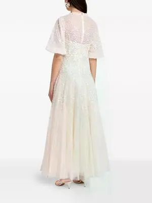 NEEDLE & THREAD Embellished Ruffled Midi Dress