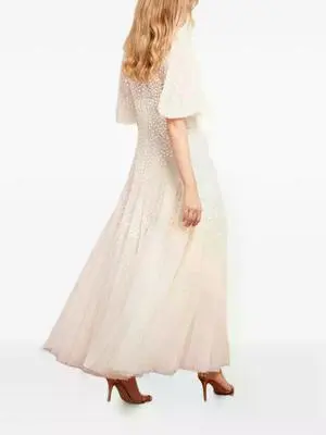 NEEDLE & THREAD Embellished Ruffled Midi Dress