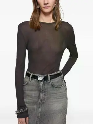 Acne Studios Long-sleeve Ribbed Top - Brown