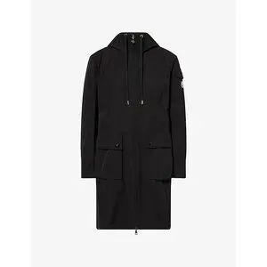 Moncler Laerte Long Tech-woven Parka - Black