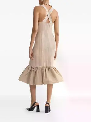 PATOU Ruffled Knitted Midi Dress
