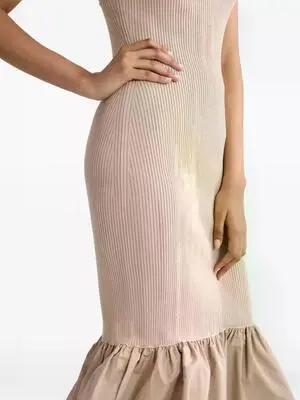 PATOU Ruffled Knitted Midi Dress