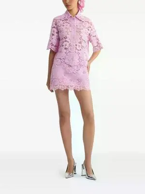 PATOU Lace Fitted Mini Skirt