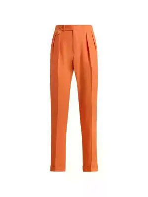 Polo Ralph Lauren Pleated Linen Trousers - Orange