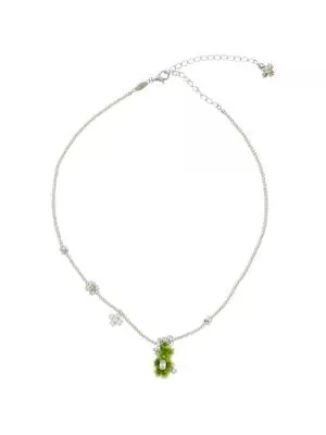 YVMIN Flower Pendant Necklace - Silver