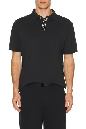 MALBON Block Placket Polo - Black