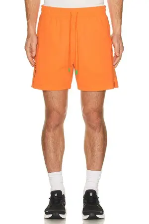 MALBON Performance Poly Tech Short In Orange - Flame