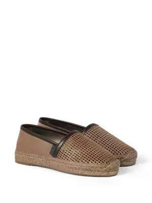 Brunello Cucinelli Perforated Leather Espadrilles