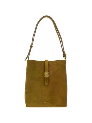 Soeur Buckle Strap Shoulder Bag - Green