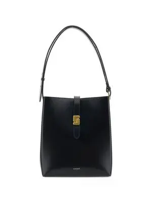 Soeur Bello Leather Shoulder Bag - Black