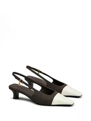 TOD'S Croc-effect Slingback Pumps