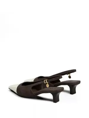 TOD'S Croc-effect Slingback Pumps