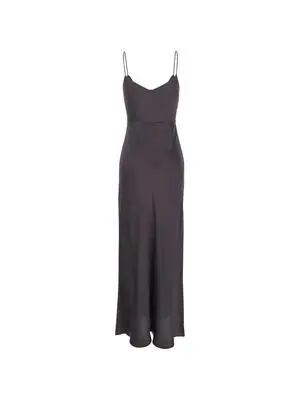 Antonelli Firenze Tie-waist Slip Dress - Grey