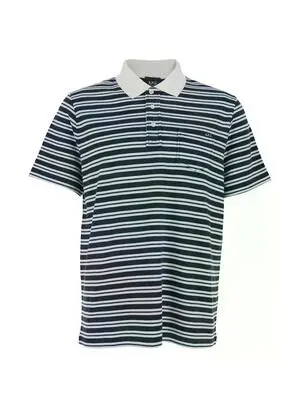 A.p.c. Striped Polo Shirt - Blue