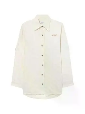 Off-White Star-jacquard Shirt Jacket - Neutrals