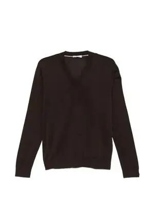 PAOLO PECORA V-neck Long-sleeve Sweater - Brown