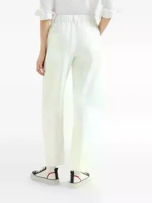 Brunello Cucinelli Elastic-waistband Trousers - White