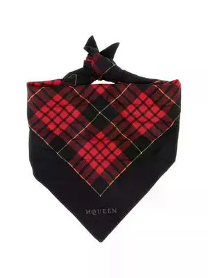 Alexander McQueen Tartan-print Scarf - Black