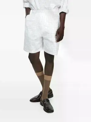 Acne Studios Grid Shorts - White