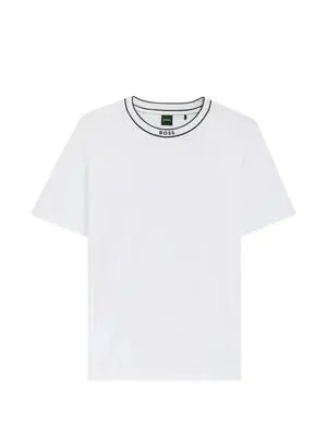 BOSS Cotton T-shirt With Logo Crew Neck - White