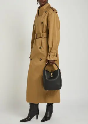 Saint Laurent Le 37 Grained Leather Bucket Bag - Black
