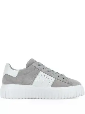 Hogan H-stripes Suede Sneakers - Grey